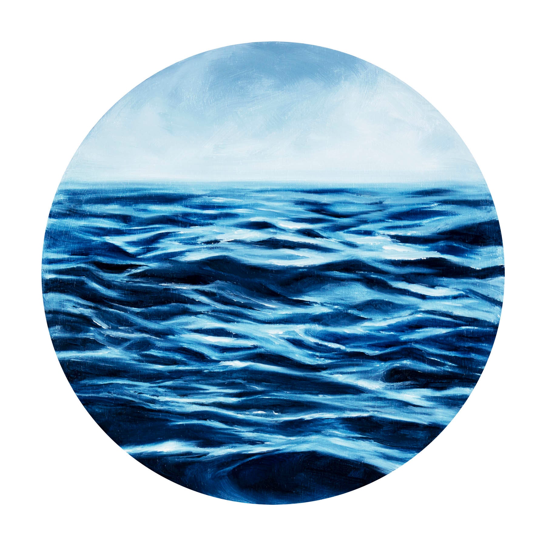 Art Print of "porthole", Coastal Art Print of Open Water Waves Circle ...