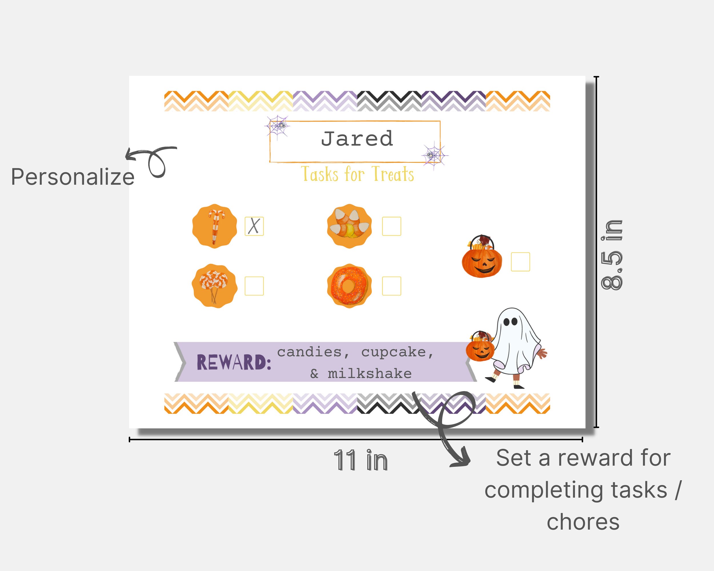 Printable Halloween Game for Kids / Tasks for Treats / Positive ...