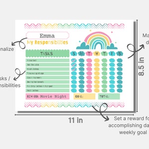 Printable Chore Chart / Daily Weekly Visual Routine / Kids Task ...