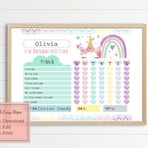 Printable Chore Chart / Daily Weekly Visual Routine / Kids Task ...