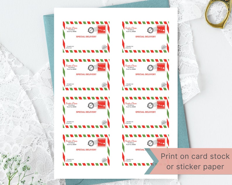 Printable North Pole Express Gift Tag / Editable North Pole Mail ...