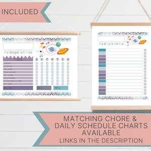 Printable Space Reward Chart / Editable Behavior Chart for Kids ...
