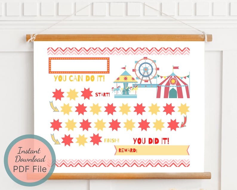 Printable Carnival Reward Chart / Editable Behavior Chart for Kids ...