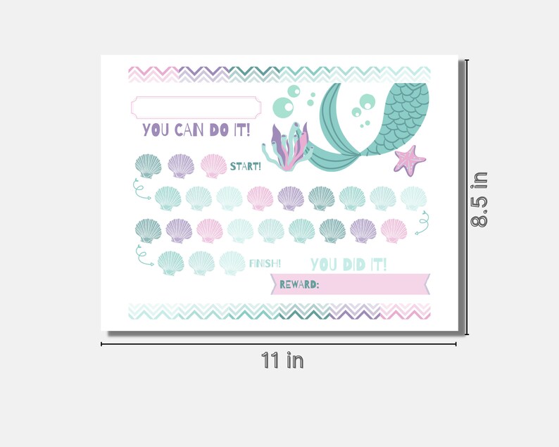 Printable Mermaid Reward Chart / Editable Behavior Chart for Kids ...