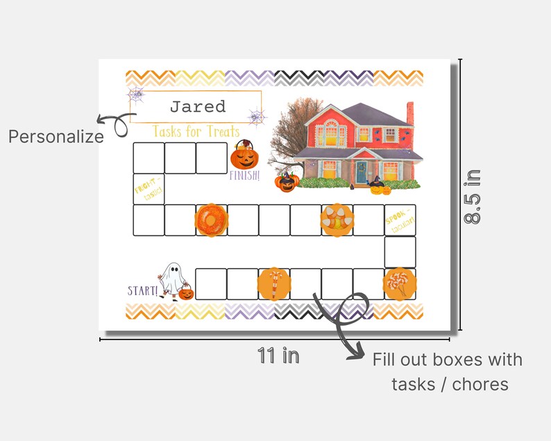 Printable Halloween Game for Kids / Tasks for Treats / Positive ...