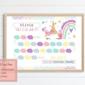 Printable Unicorn Reward Chart / Editable Behavior Chart for Kids ...