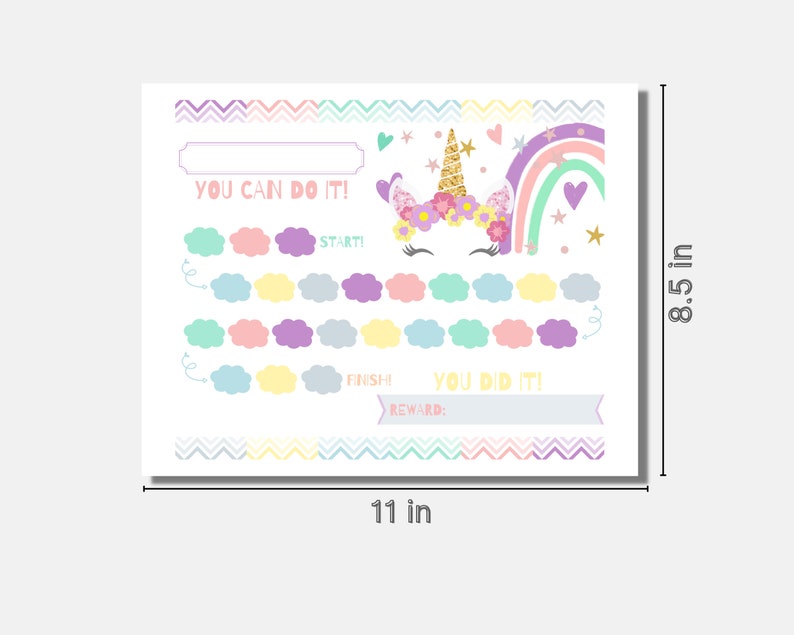 Printable Unicorn Reward Chart, Chore Chart, Daily Schedule Chart ...