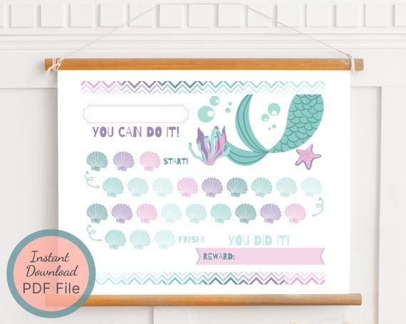 Printable Mermaid Reward Chart / Editable Behavior Chart for | Etsy