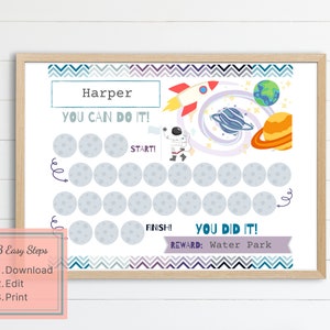 Printable Space Reward Chart / Editable Behavior Chart for Kids ...