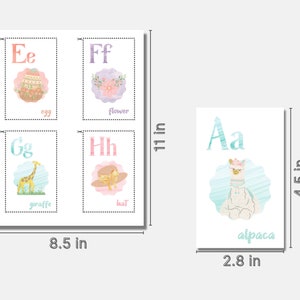 Printable Alphabet Flash Cards / Toddler Learning Cards / Homeschool ...