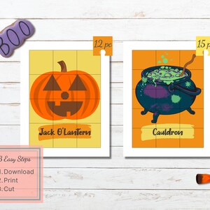 Printable Halloween Puzzles for Kids / Halloween School Activity for ...