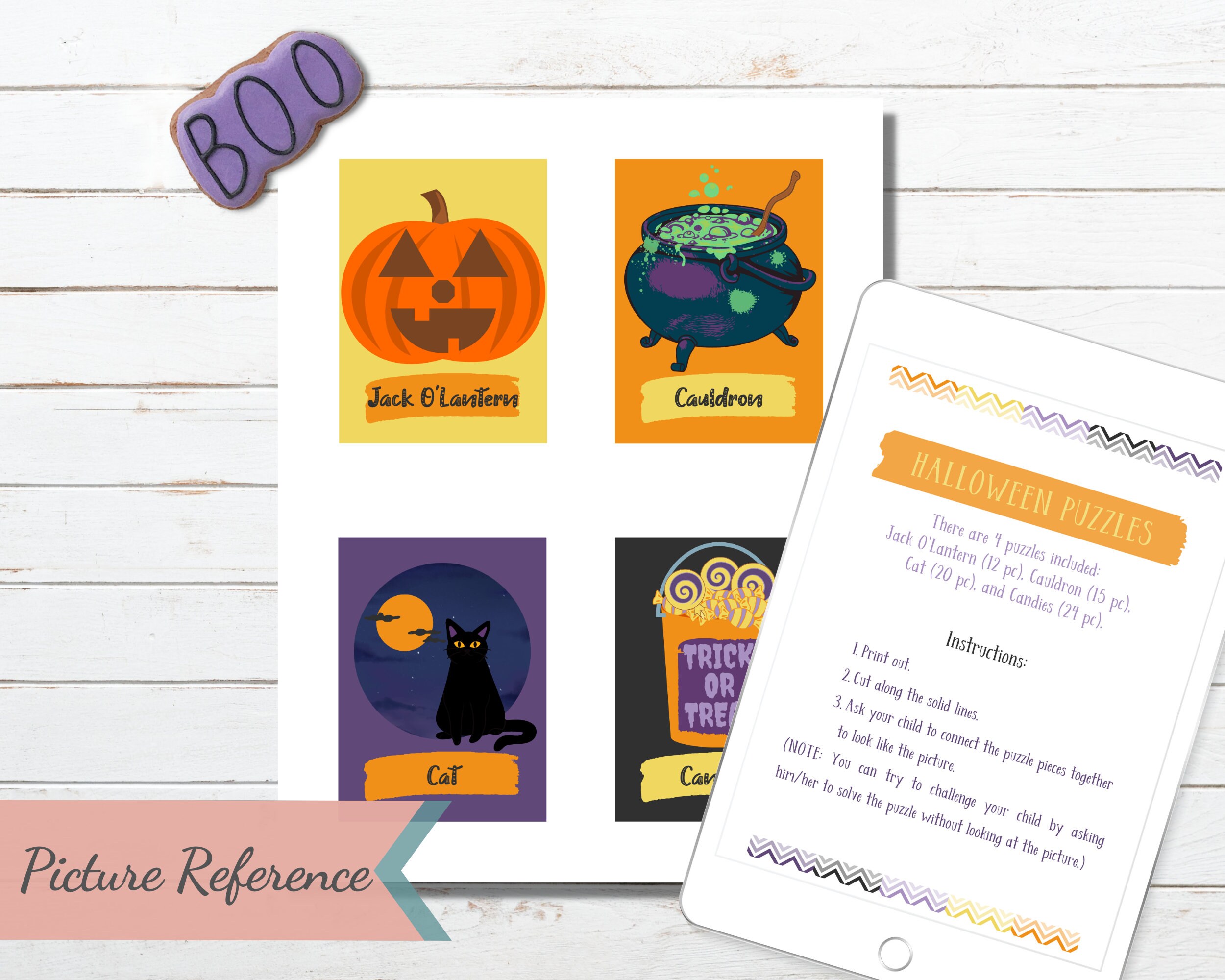Printable Halloween Puzzles for Kids / Halloween School Activity for ...