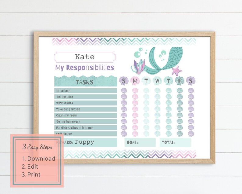 Printable Chore Chart / Daily Weekly Visual Routine / Kids Task ...
