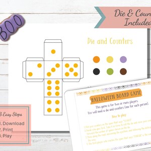 Printable Halloween Board Game for Kids / Halloween School Activity for ...