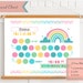 Printable Rainbow Reward Chart, Chore Chart, Daily Schedule Chart ...