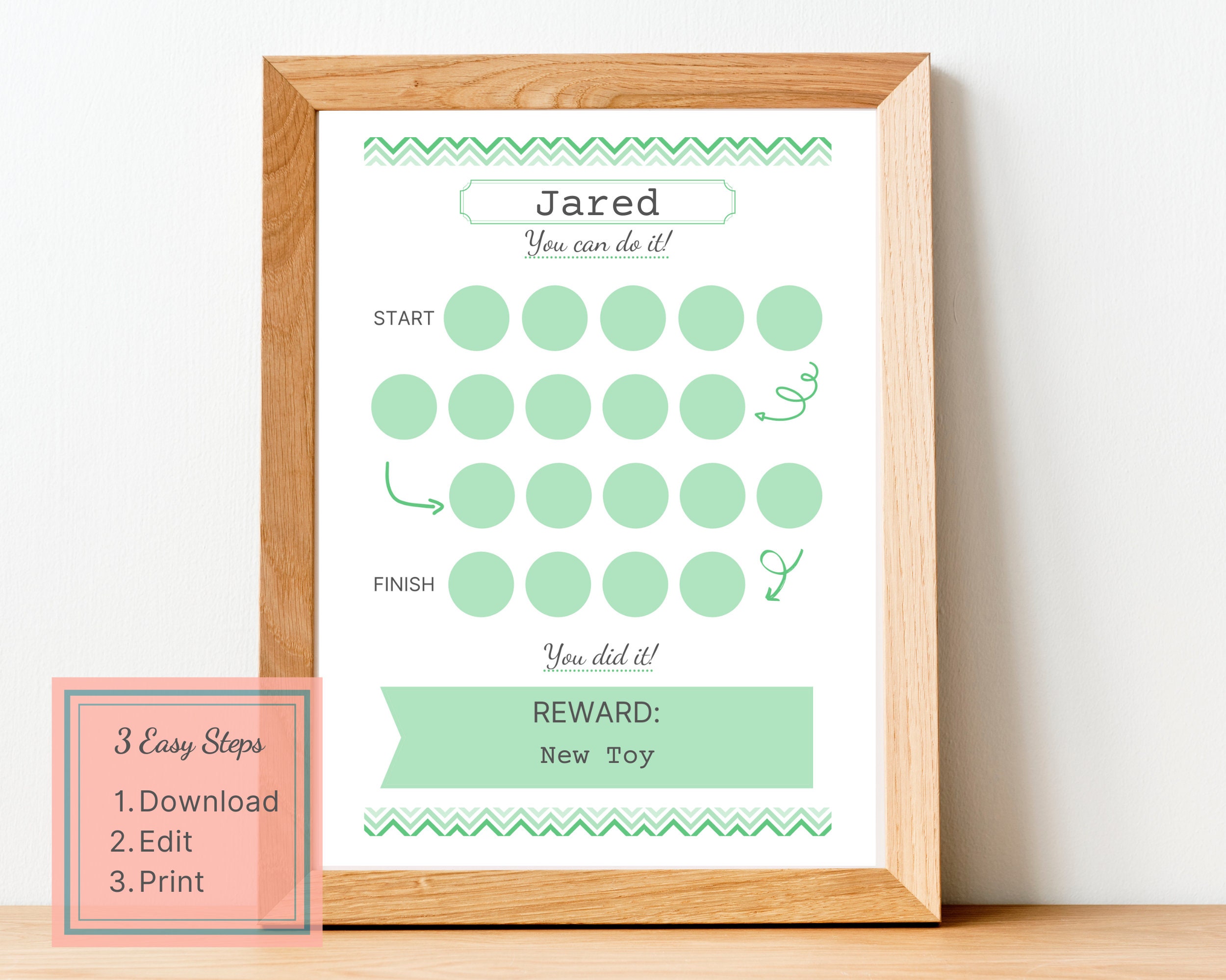 Printable Reward Chart / Editable Behavior Chart for Kids / Reward ...