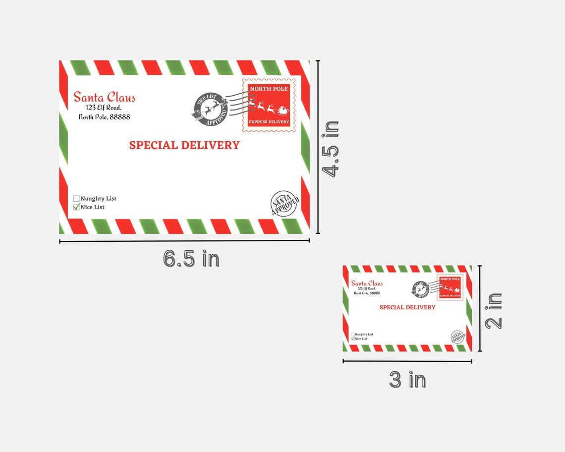 Printable North Pole Express Gift Tag / Editable North Pole Mail ...