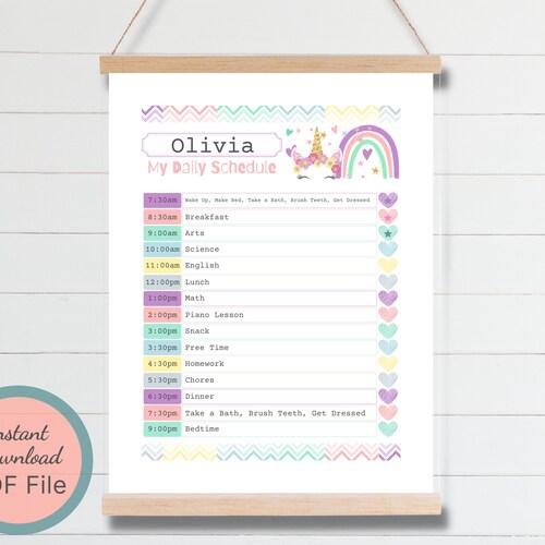 Editable Home School Daily Planner Kids Daily Task List - Etsy