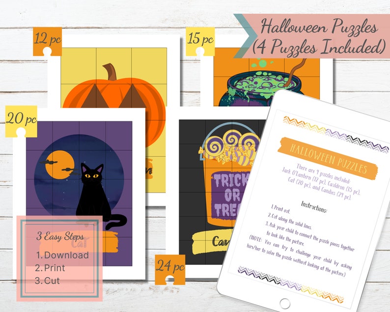 Halloween Bundle for Kids / 5 Halloween Activities Included / Printable ...