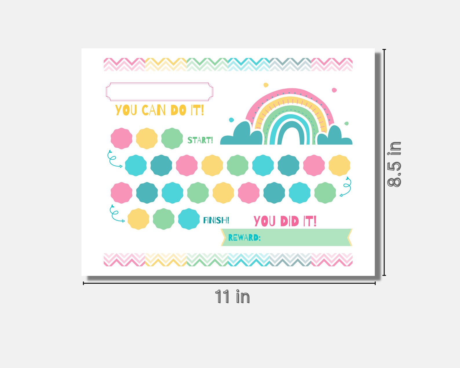 Printable Rainbow Reward Chart, Chore Chart, Daily Schedule Chart ...