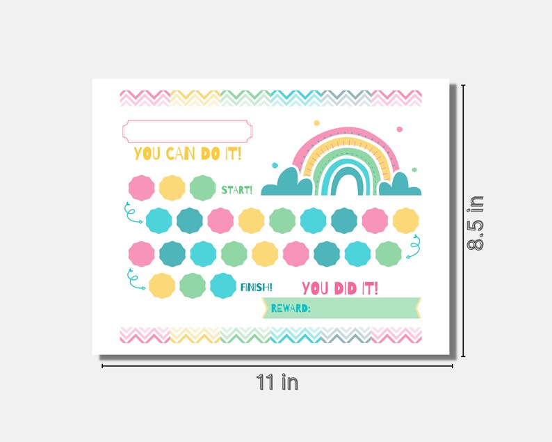 Printable Rainbow Reward Chart / Editable Behavior Chart for Kids ...