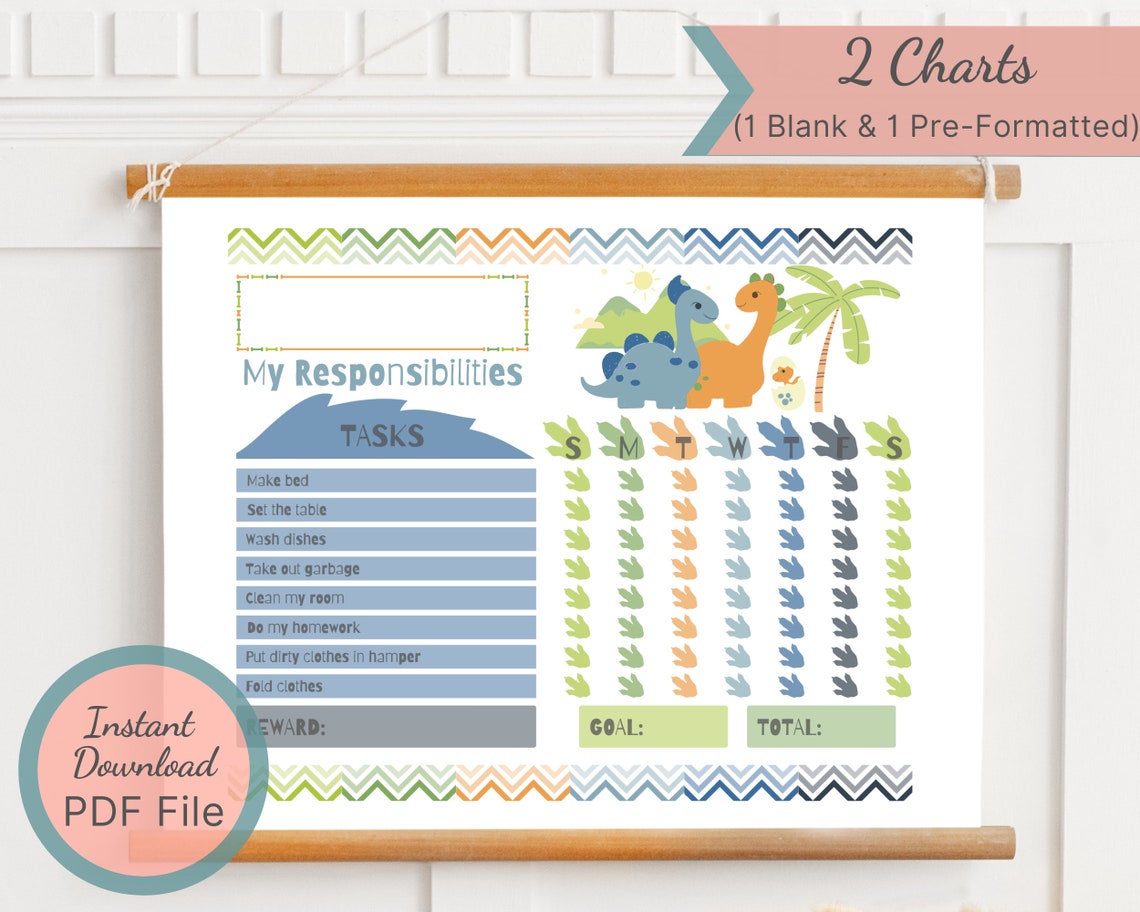 Printable Chore Chart / Daily Weekly Visual Routine / Kids Task ...