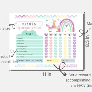 Printable Chore Chart / Daily Weekly Visual Routine / Kids Task ...