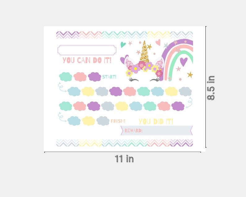 Printable Unicorn Reward Chart / Editable Behavior Chart for Kids ...
