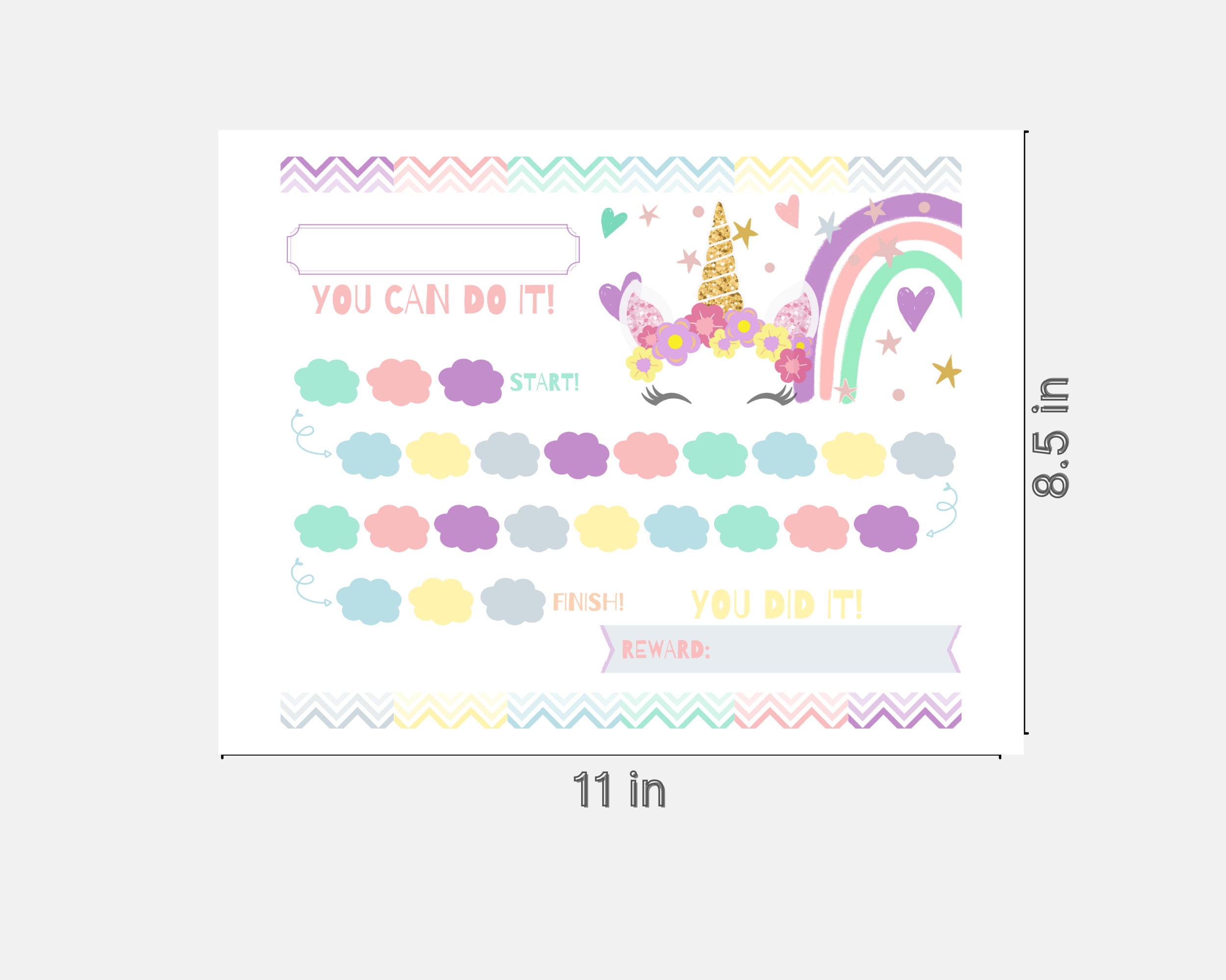 Printable Unicorn Reward Chart / Editable Behavior Chart for Kids ...