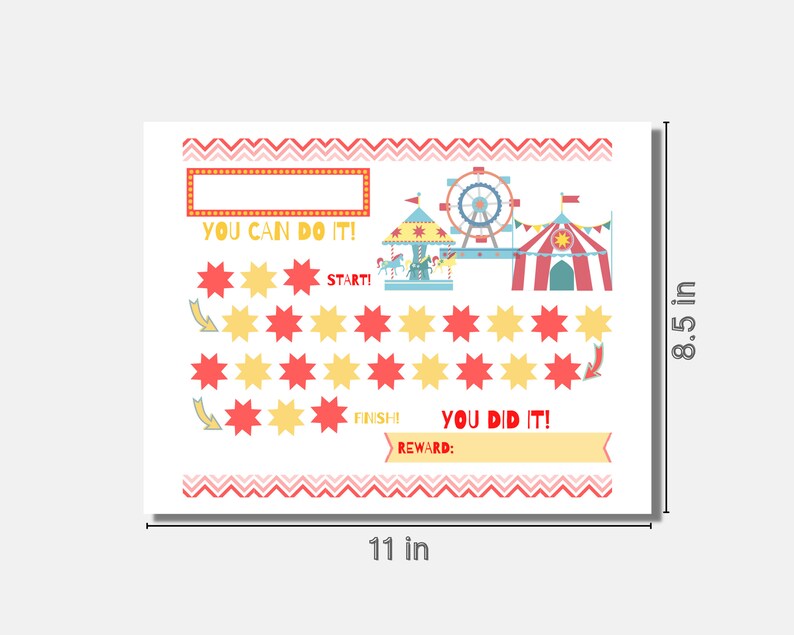 Printable Carnival Reward Chart / Editable Behavior Chart for Kids ...