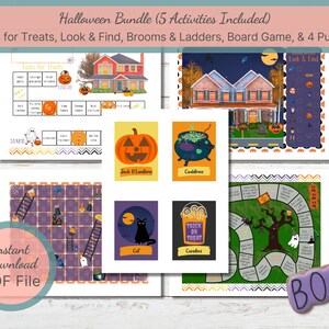 Halloween Bundle for Kids / 5 Halloween Activities Included / Printable ...
