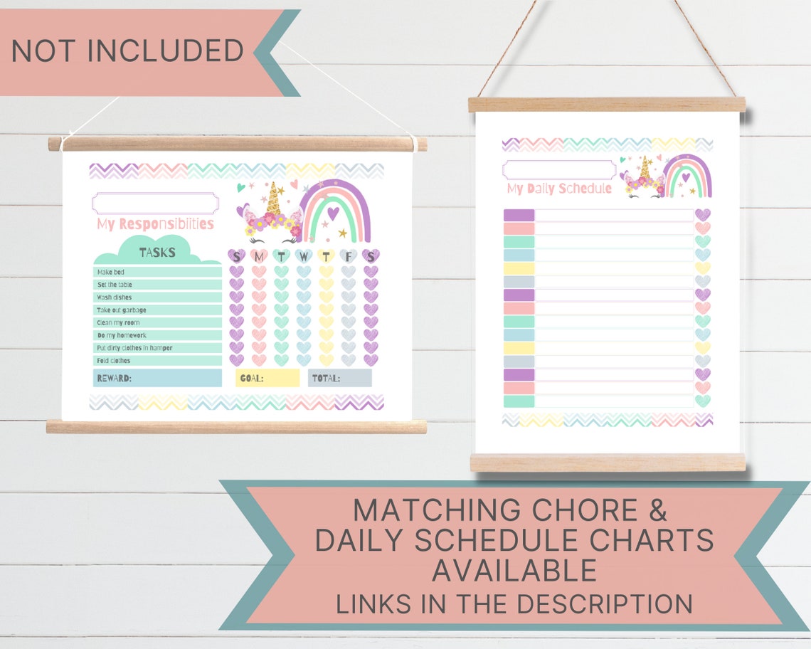 Printable Unicorn Reward Chart / Editable Behavior Chart for Kids ...