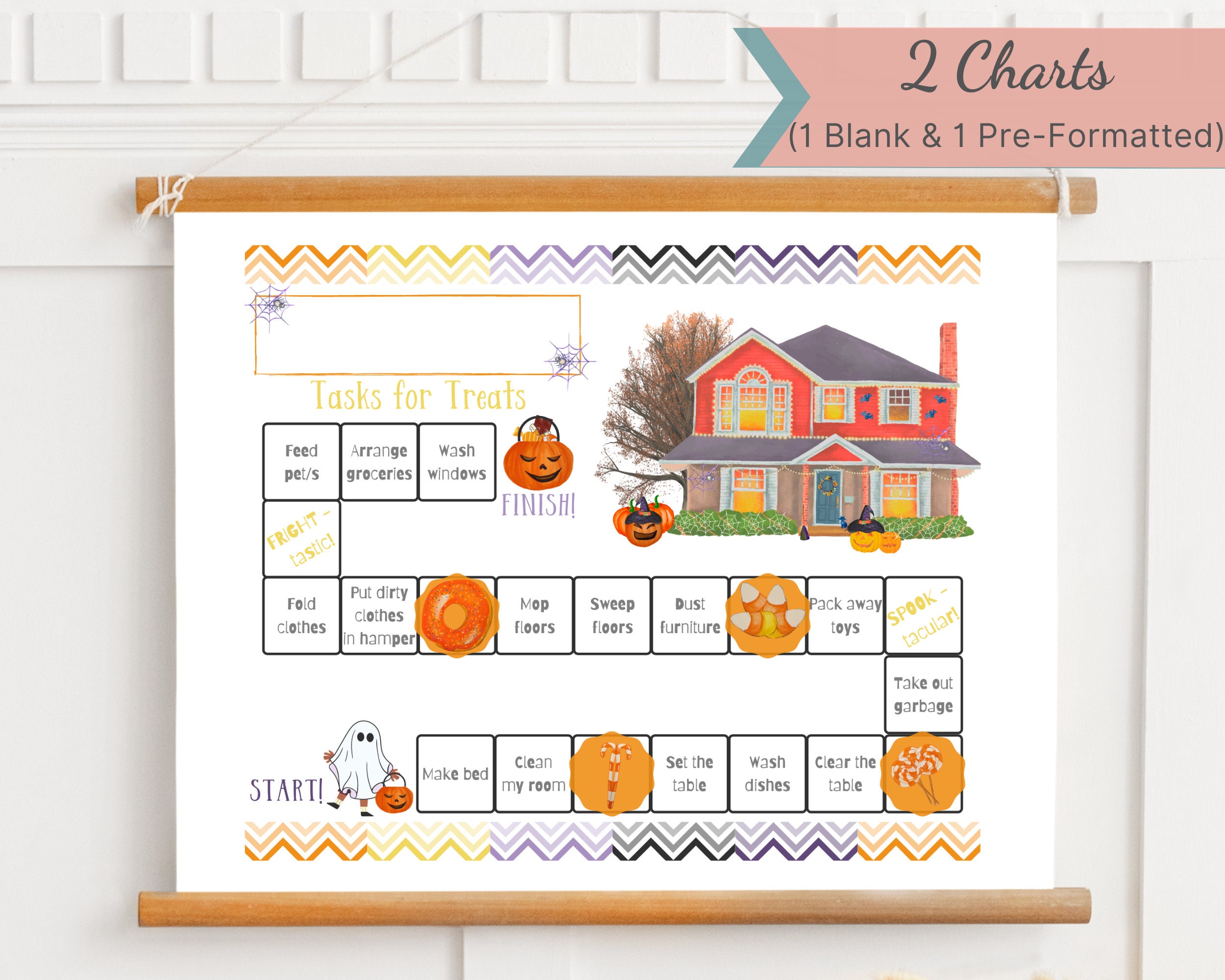Printable Halloween Game for Kids / Tasks for Treats / Positive ...