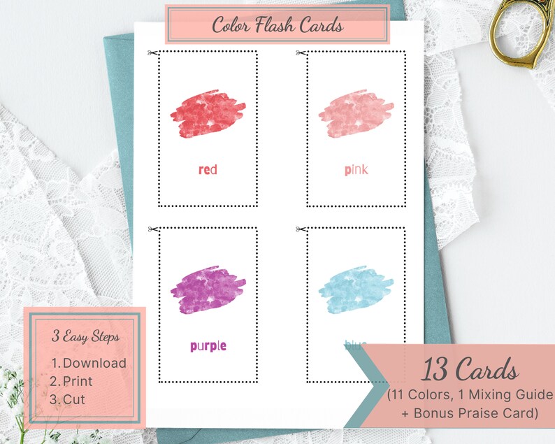 Printable Flash Cards Set / Little Learner Starter Set / Alphabet Flash ...