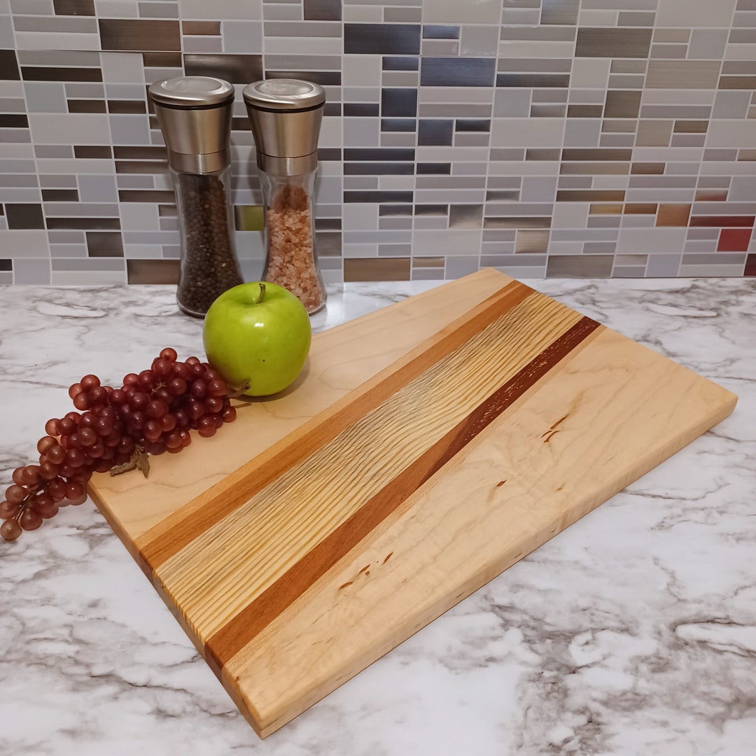 Artisan Cutting Board for the Farmhouse Kitchen Made With Maple, Cherry ...