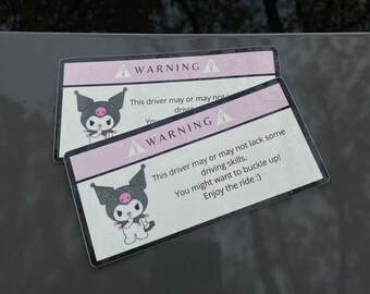 Cute Car Warning Sticker - Etsy
