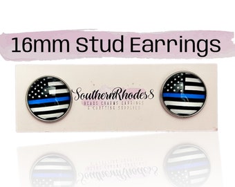 Black Line Post Earrings - Etsy