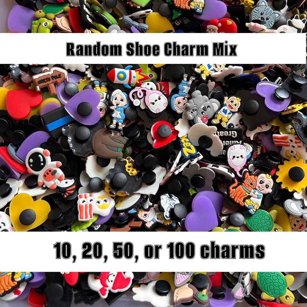 Random Rubber Shoe Charms Set of 10, 20, 50, or 100 Halloween, Boys ...