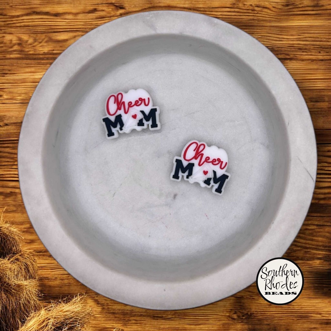 5 PACK Cheer Mom Silicone Focal Bead - Etsy