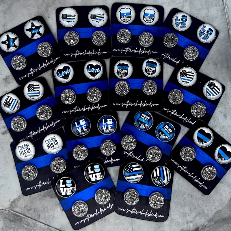 Police Earrings - Etsy