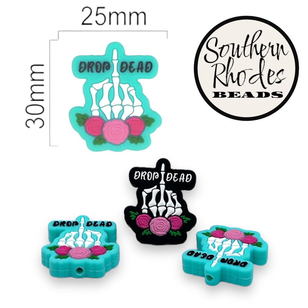 5 PACK Drop Dead Mint Skelton Finger Silicone Focal Beads - Etsy