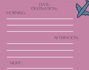 Three Day Travel Itinerary Template editable - Etsy UK