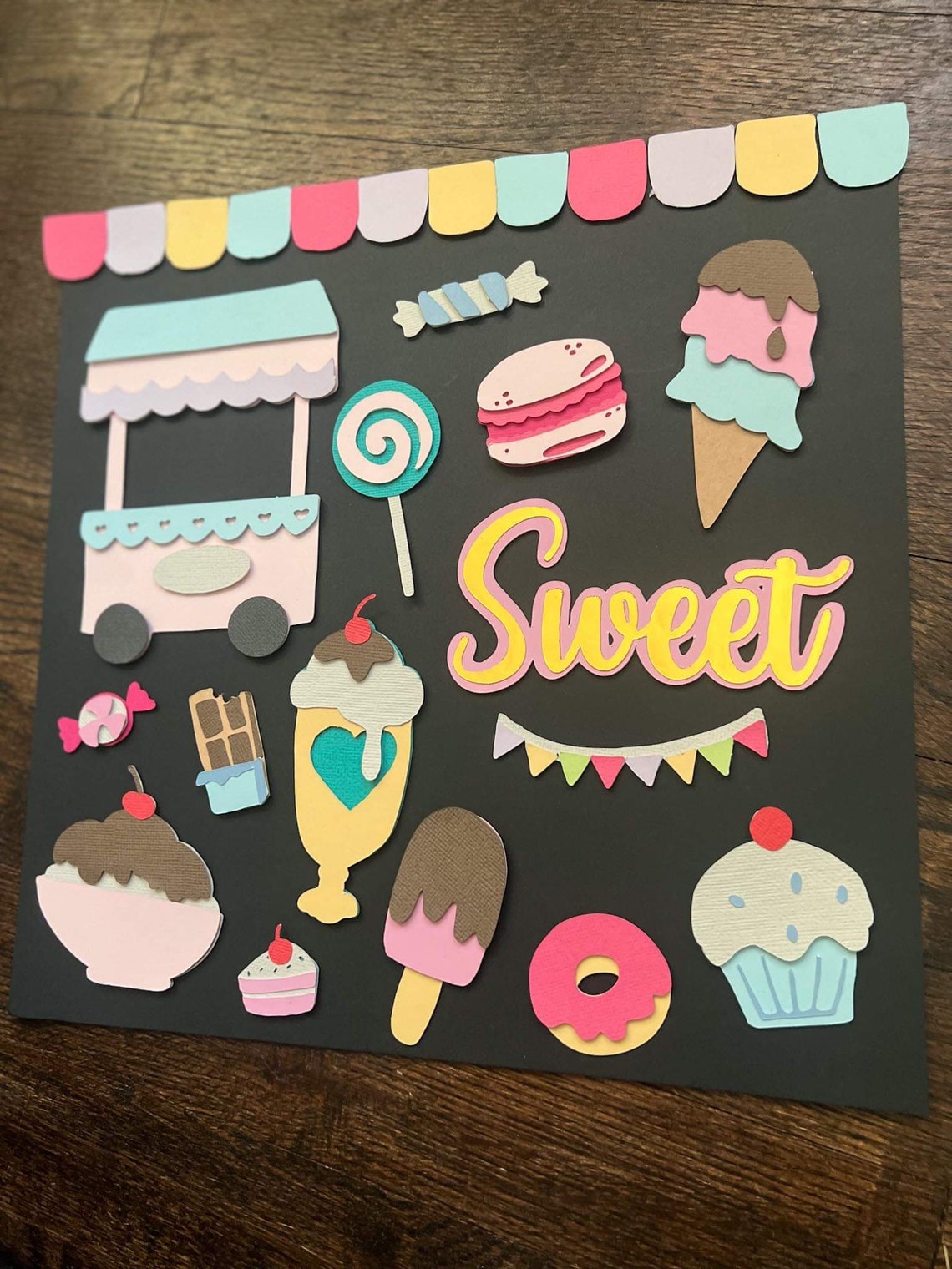Sweet Treats Clipart, SVG + PNG, Desserts Elements, Layered Svg Clipart ...