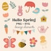 Spring Clipart Bundle, SVG + PNG, Cute Clipart, Layered Svg, Clipart ...
