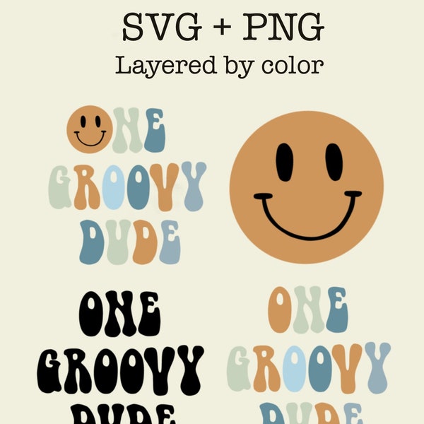 One Groovy Dude Svg - Etsy