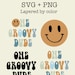 One Groovy Dude, Groovy Clipart Bundle, SVG + PNG, 70s, Layered Svg ...