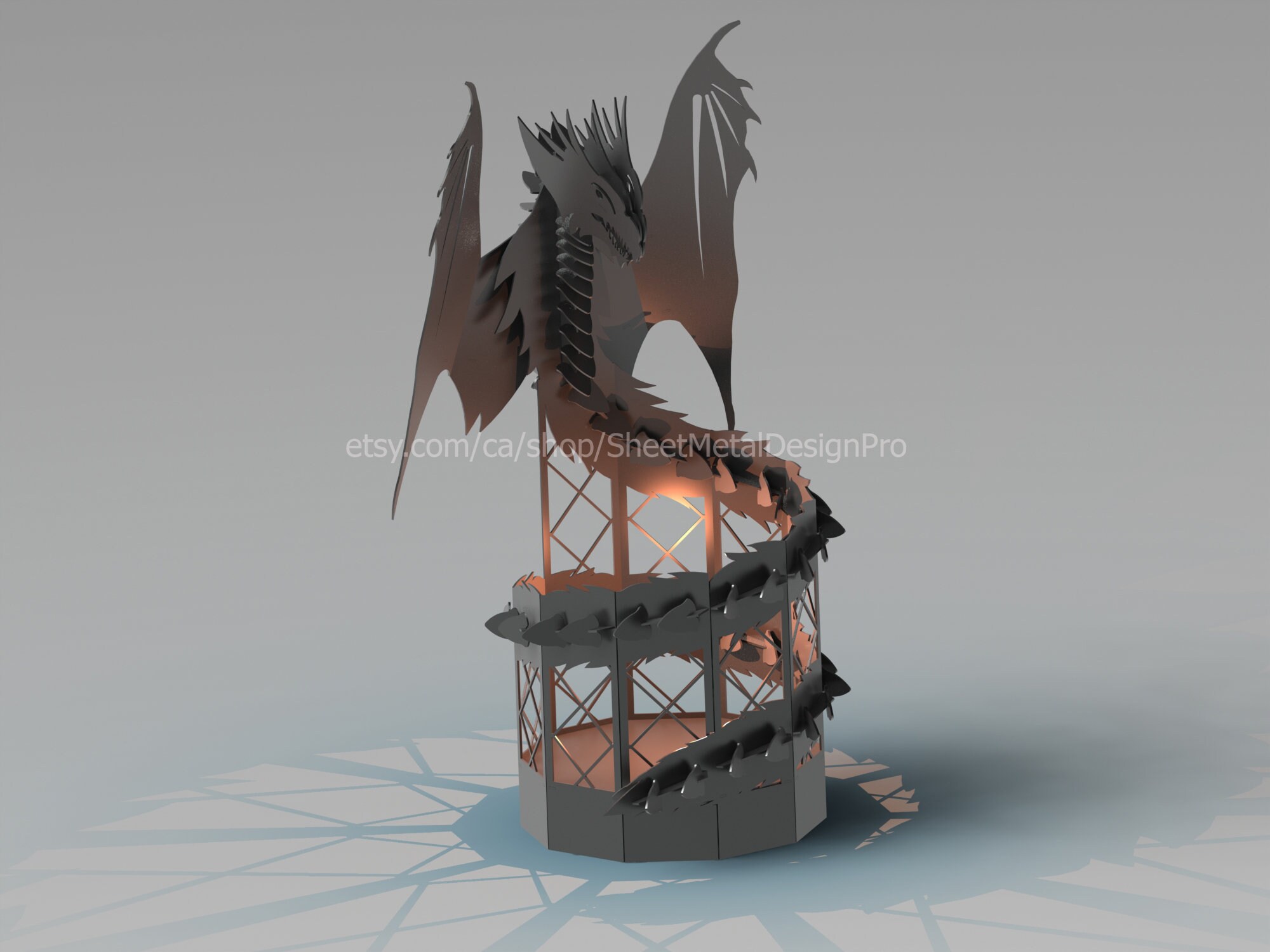 Dragon Fire Pit DXF Files for Plasma, Laser Cutting, CNC. Portable Fire ...