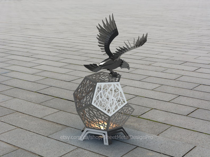 Eagle and Ball Fire Pit DXF Files for Plasma, Laser Cutting, CNC ...