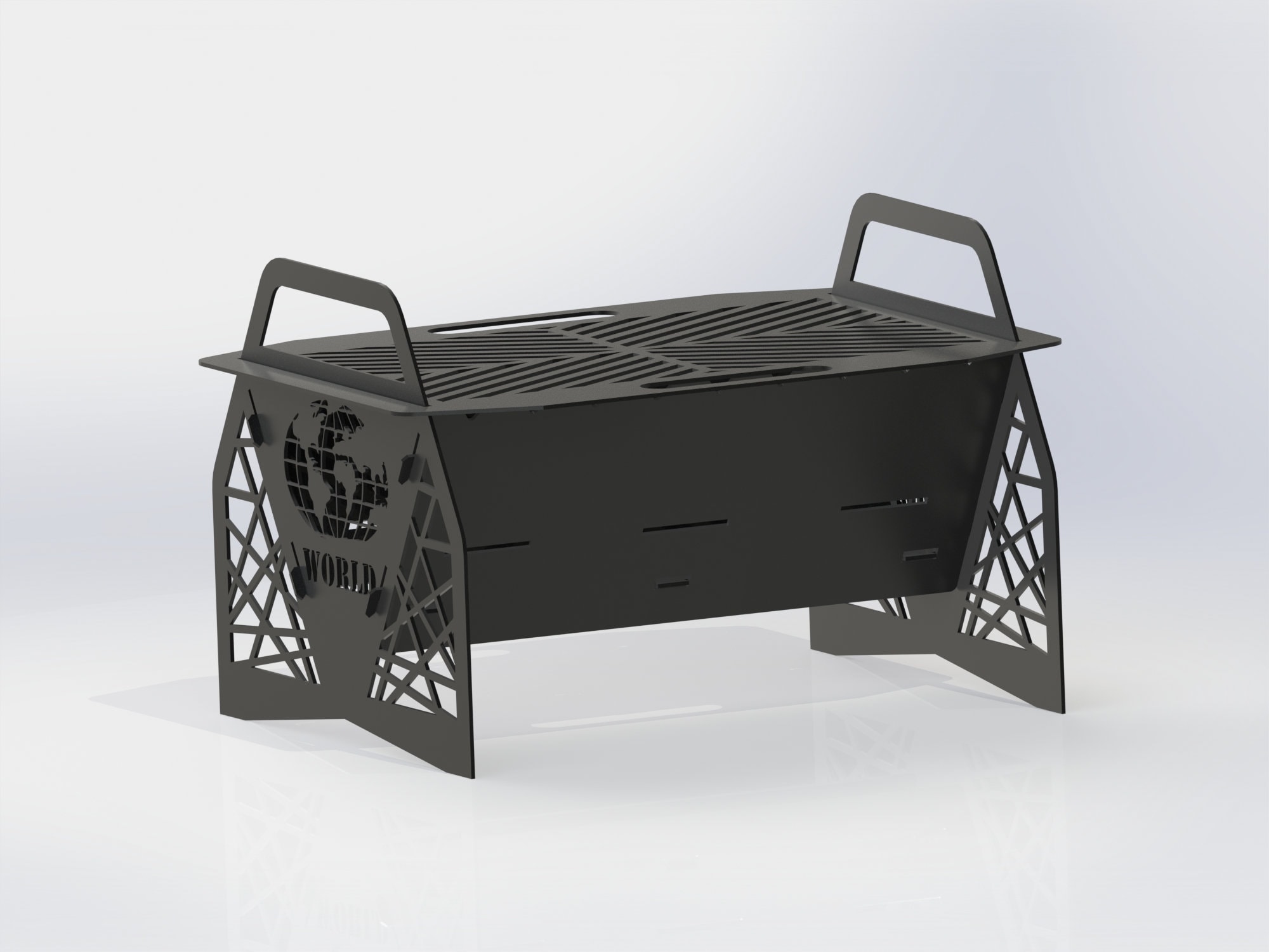 Fire Pit DXF, Mangal BBQ Barbecue Dxf Files for Plasma, Grill Fire Pit ...