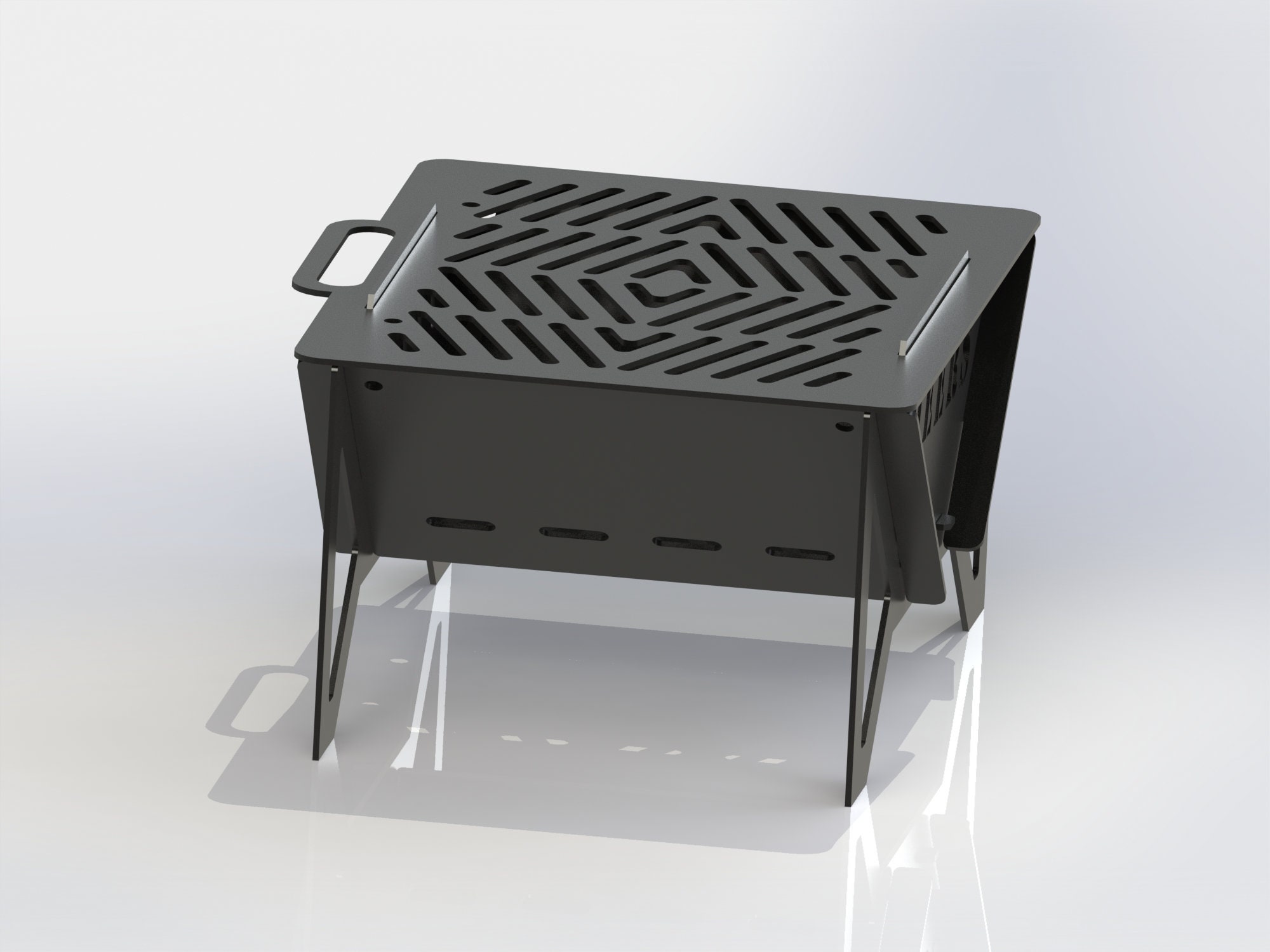 Flat Pack Grill, DXF Files for Plasma, Laser Cut, CNC, Fire Pit ...